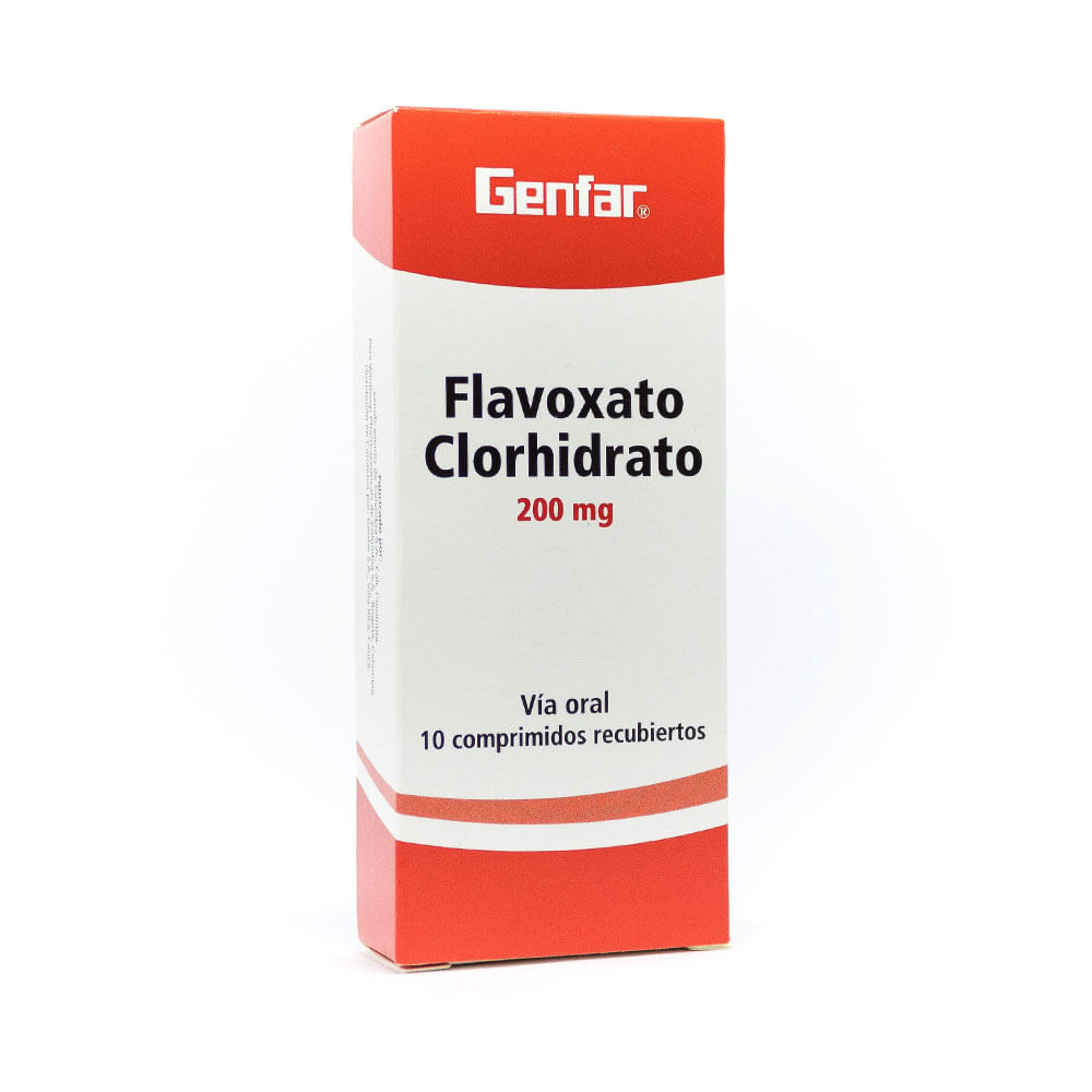 FLAVOXATO HCL GENFAR TABLETAS 200 MG - Farmacia Pasteur - Pasteur