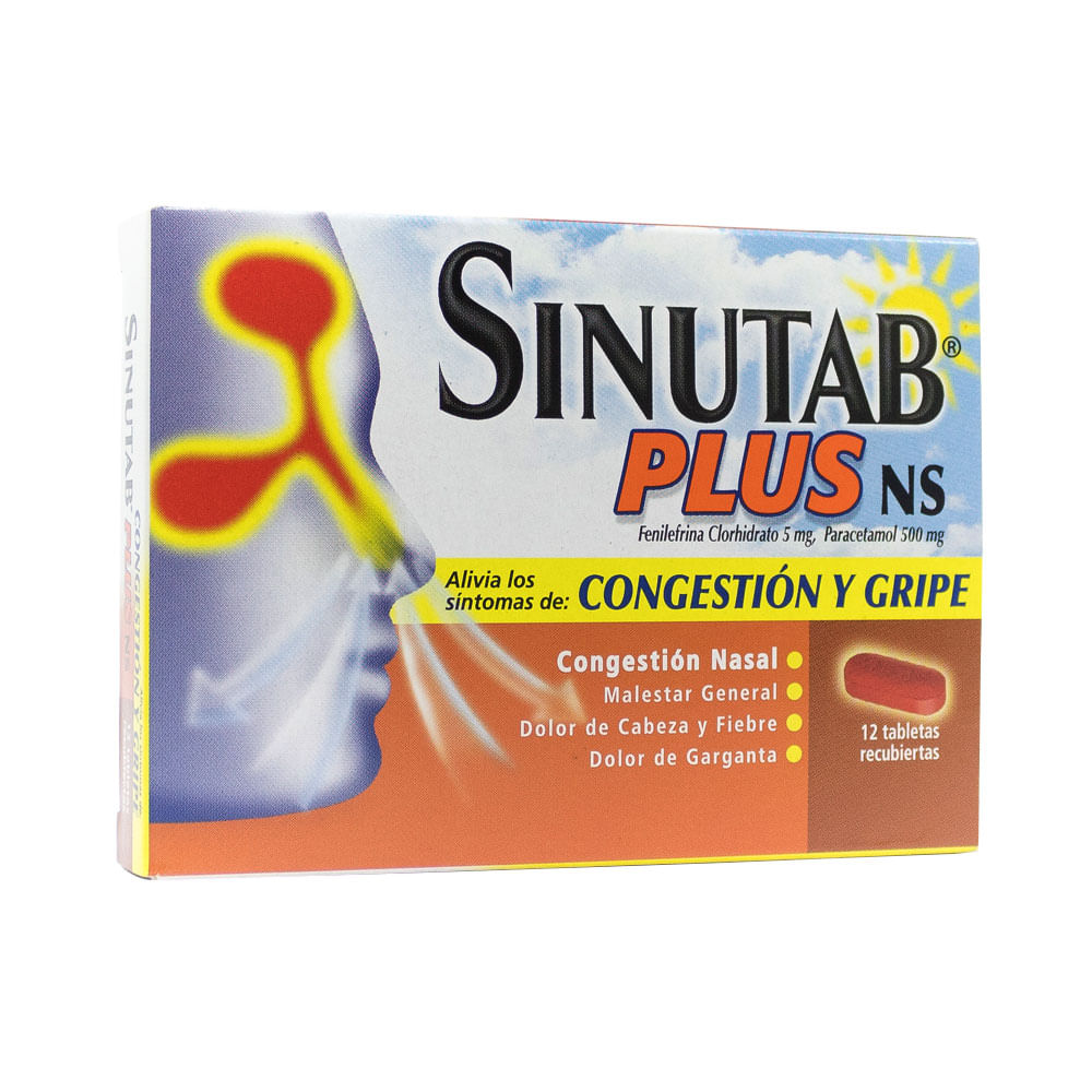 SINUTAB PLUS NS TABLETAS - Farmacia Pasteur - Pasteur