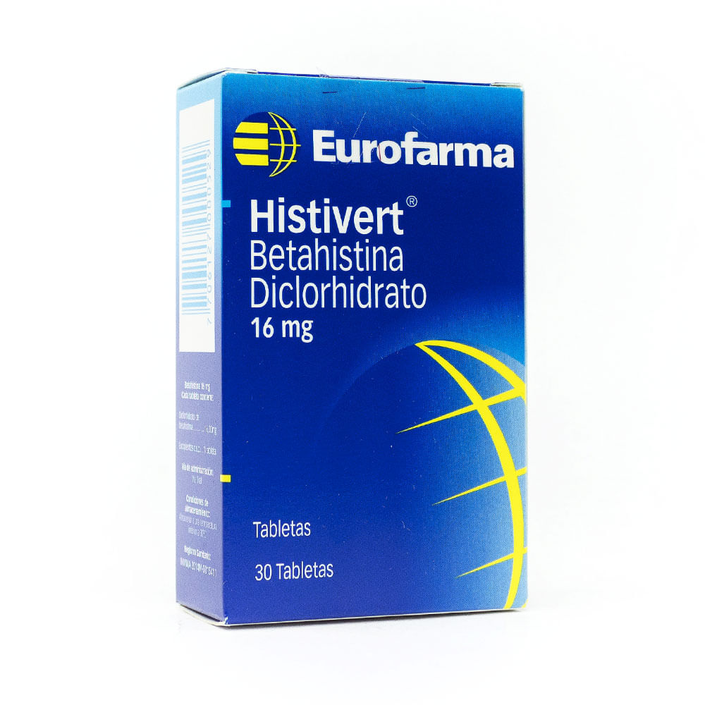 HISTIVERT TABLETAS 16 MG - Farmacia Pasteur - Pasteur