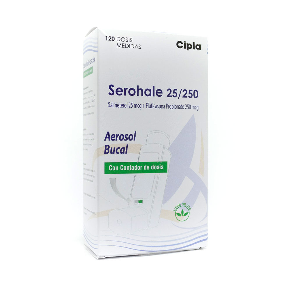 SEROHALE (SALMETEROL+FLUTICA) 25/250 MCG INHALADOR 120 DOSIS - Farmaci ...