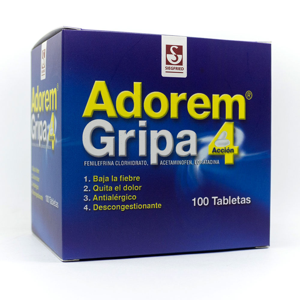 ADOREM GRIPA TABLETAS 500 MG - Farmacia Pasteur - Pasteur