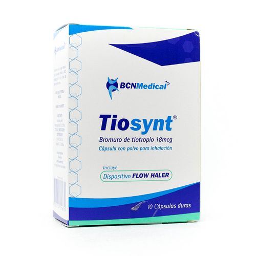 TIOSYNT (BROMURO DE TIOTROPIO) CAPSULAS 18 MCG - Farmacia Pasteur - Pasteur