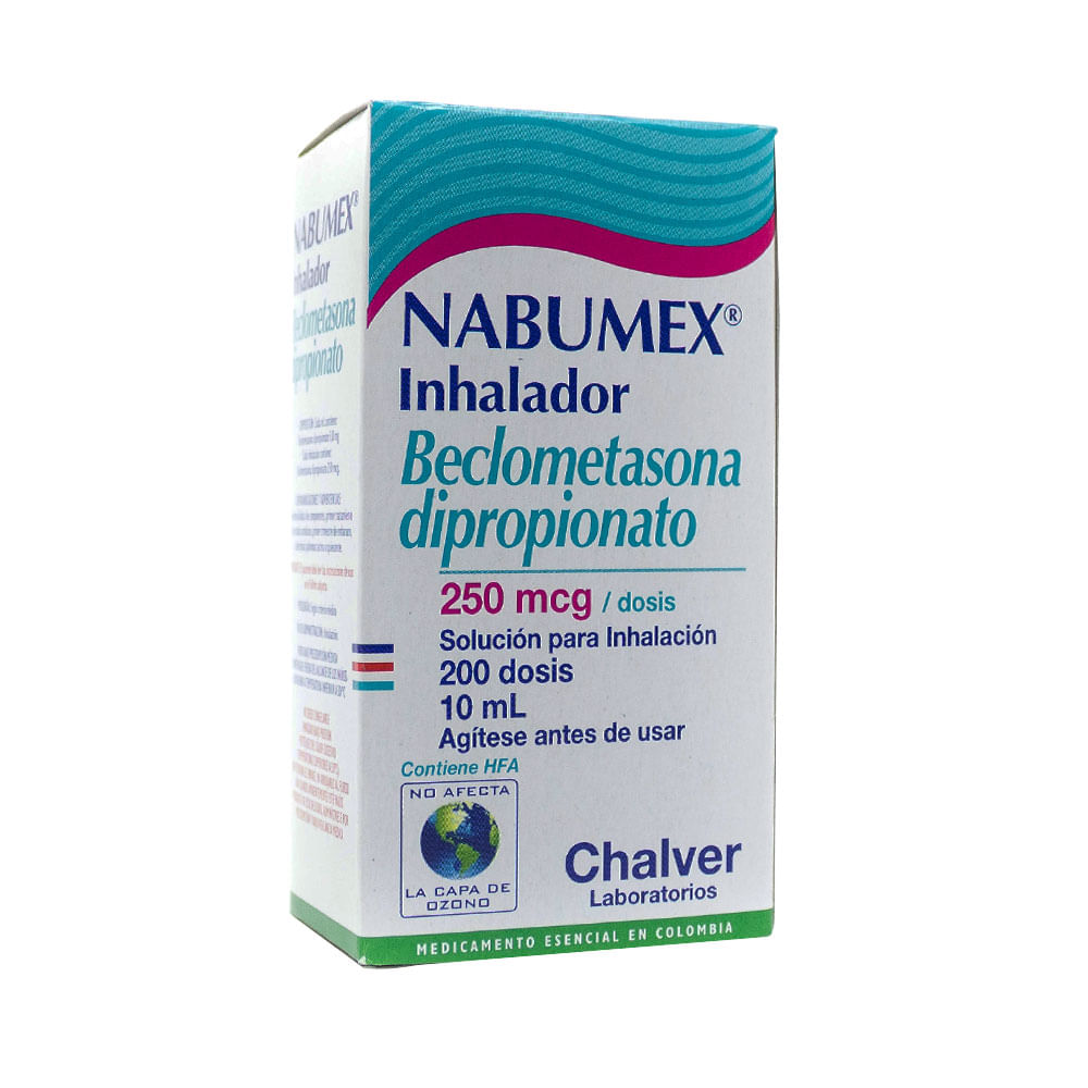 NABUMEX INHALADOR 250 MCG 10 ML X 200 DOSIS - Farmacia Pasteur - Pasteur