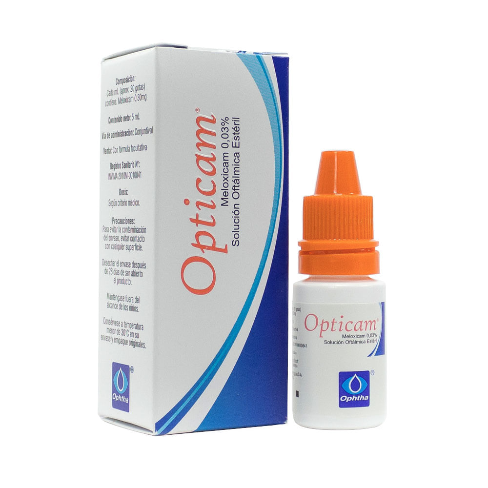OPTICAM GOTAS OFTALMICAS FRASCO 5 ML - Farmacia Pasteur - Pasteur