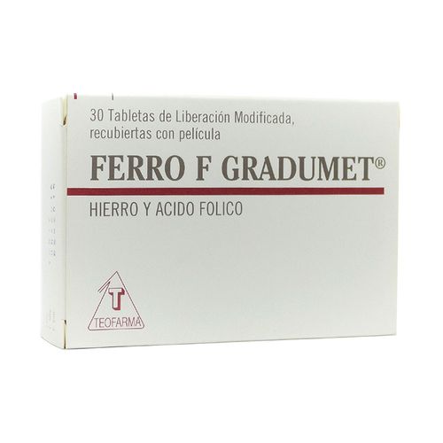 FERRO F GRADUMET TABLETAS - Farmacia Pasteur - Pasteur