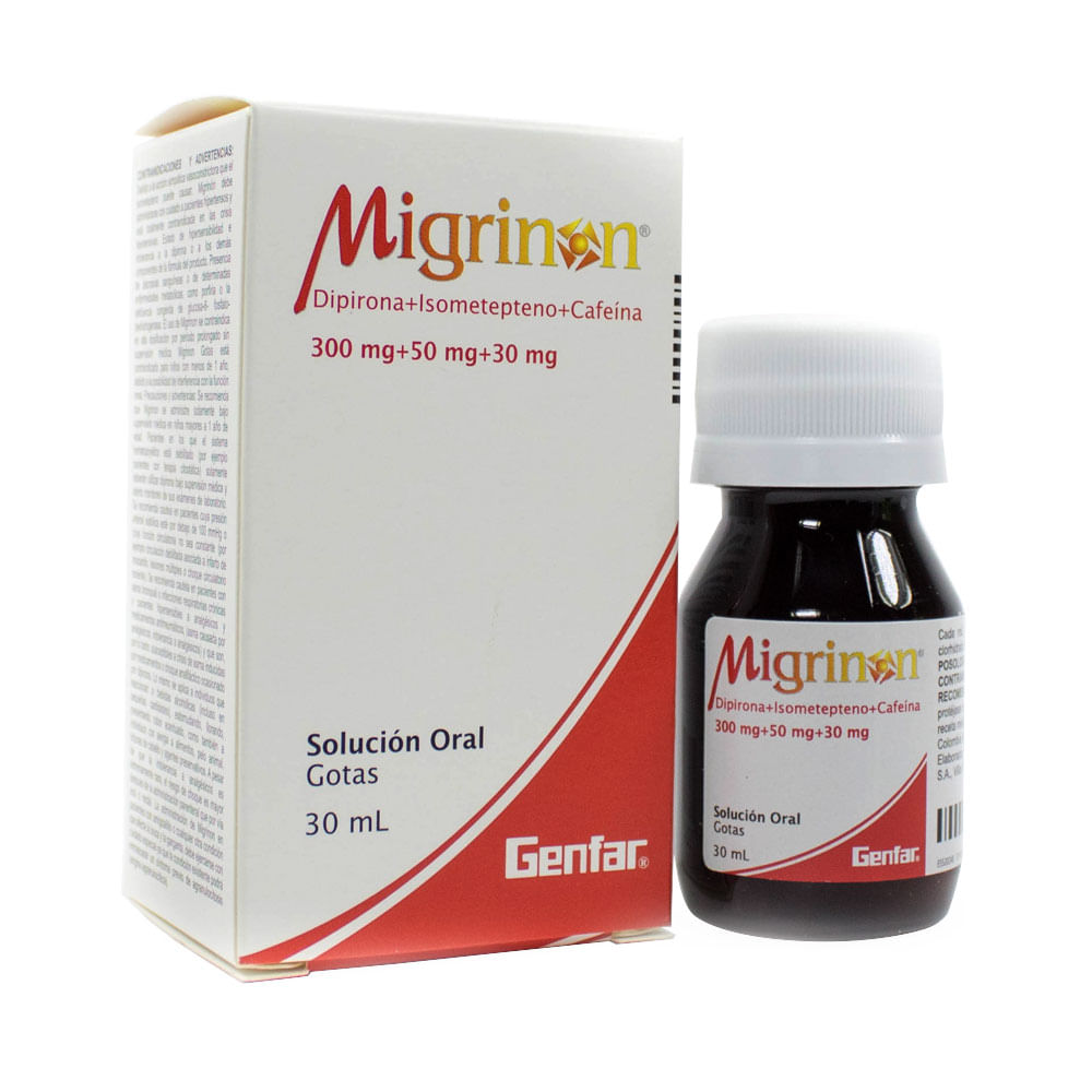 MIGRINON GOTAS CAJA 30 ML - Farmacia Pasteur - Pasteur