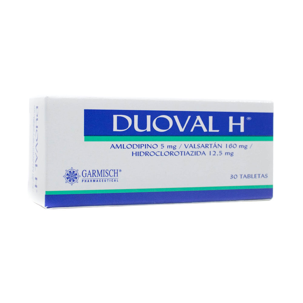 DUOVAL H TABLETAS 5/160/12.5 MG - Farmacia Pasteur - Pasteur