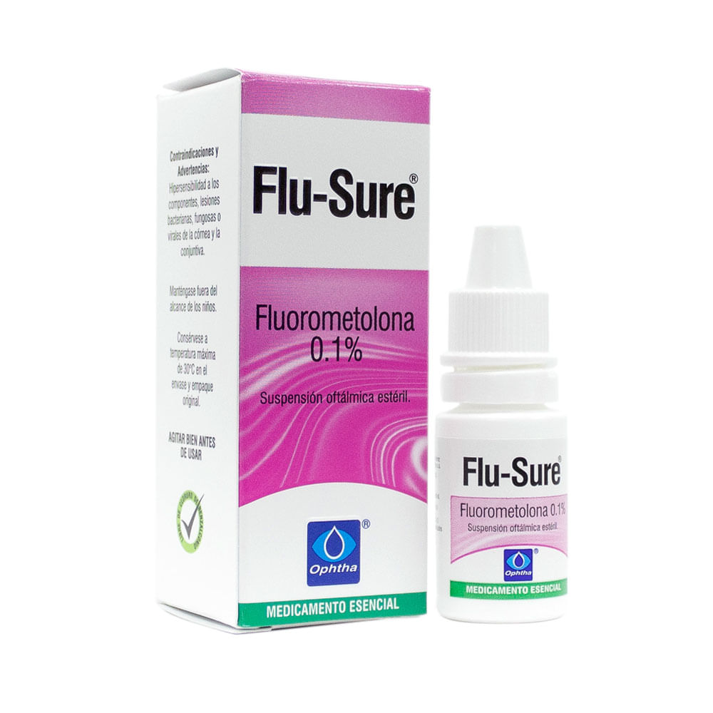FLU-SURE GOTAS OFTALMICAS 0.1% FRASCO 5 ML - Farmacia Pasteur - Pasteur