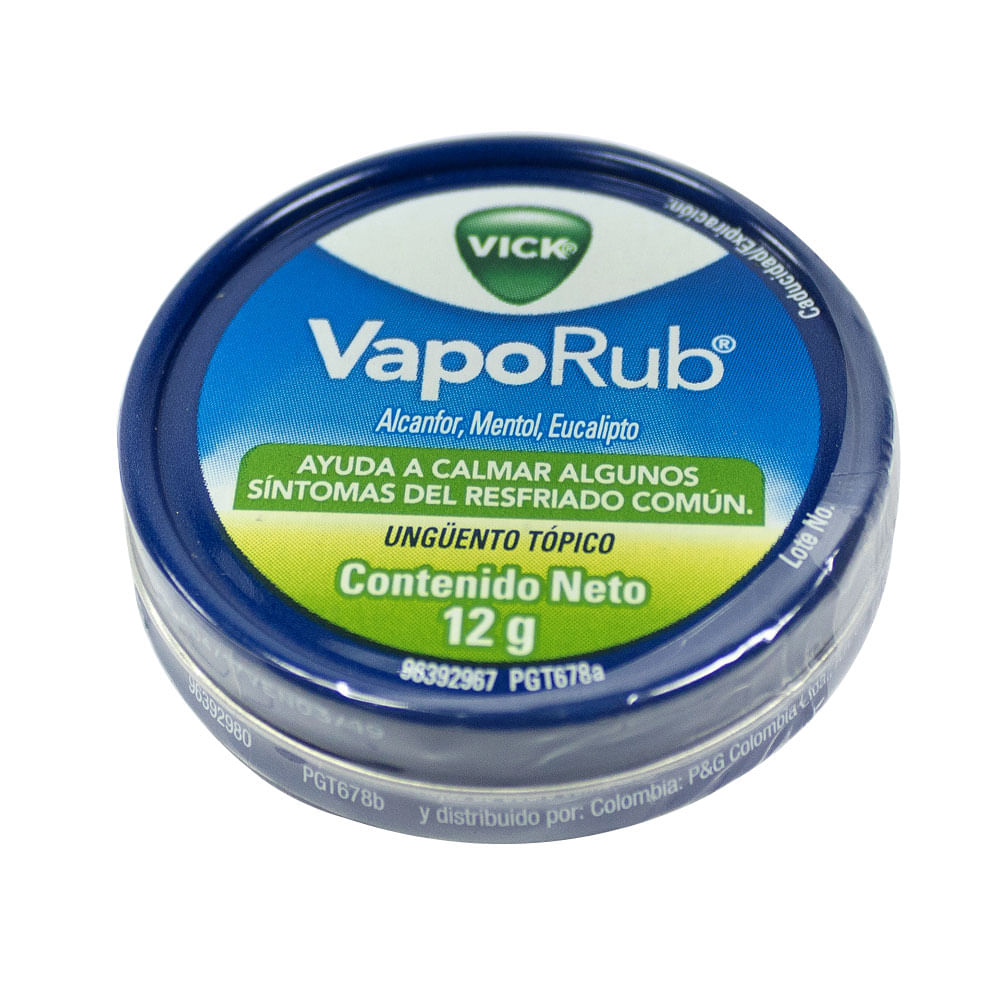 VICK VAPORUB UNGUENTO LATA 12 G - Farmacia Pasteur - Pasteur