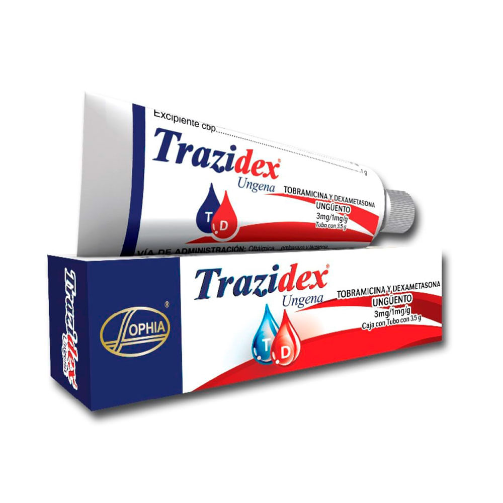 TRAZIDEX UNGÜENTO OFTÁLMICO 0.3% CAJA 3.5 G - Farmacia Pasteur - Pasteur